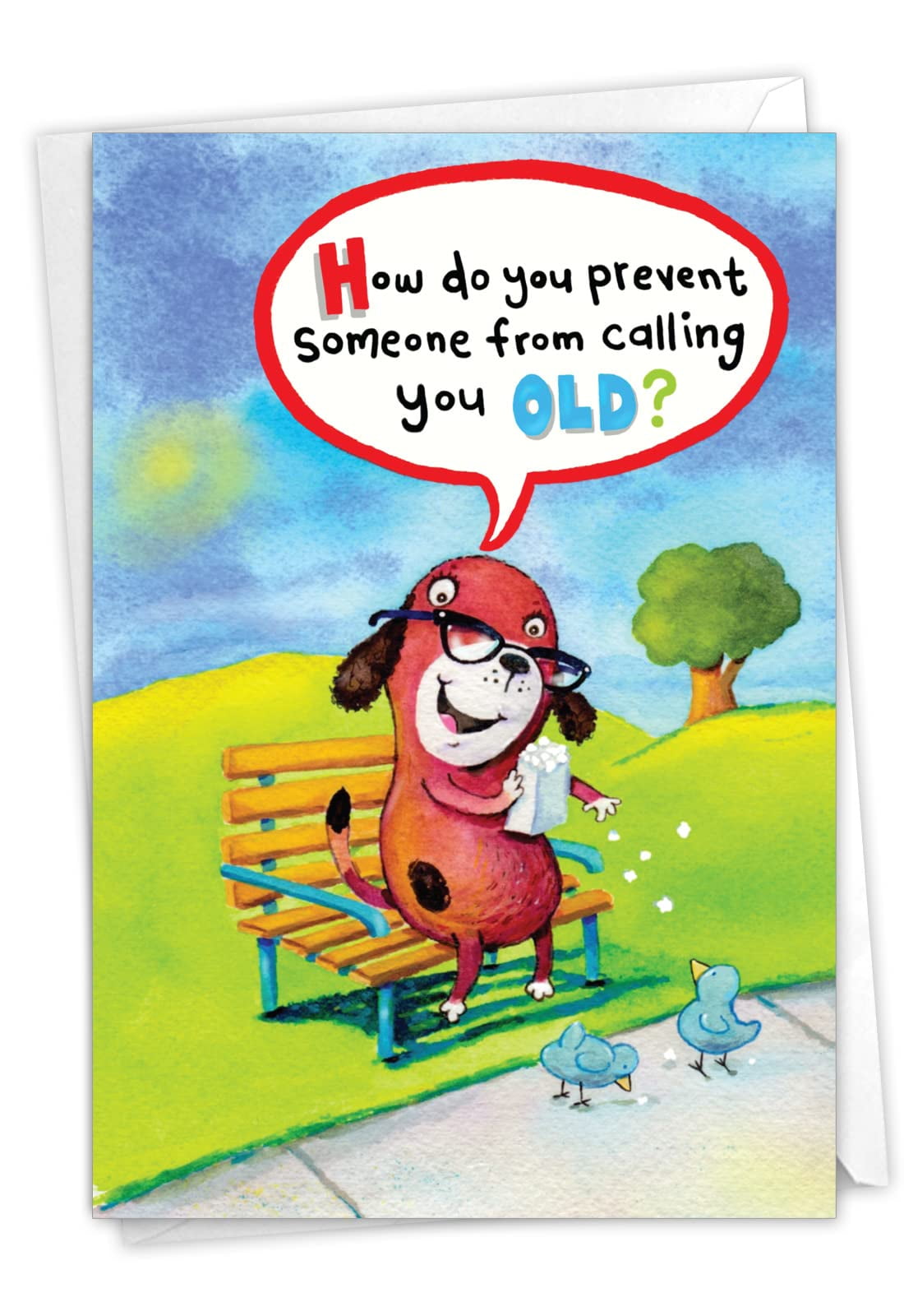 NobleWorks - 1 Awesome Birthday Greeting Card - Cartoon Art, Happy ...