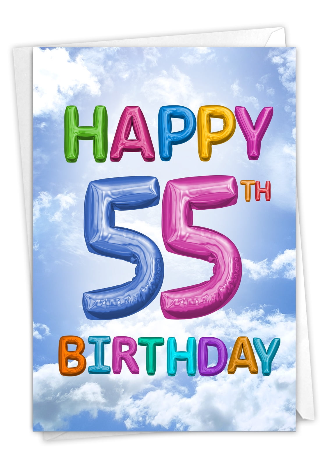 NobleWorks - 1 Funny 55th Birthday Greeting Card - Milestone (Not 3D or ...