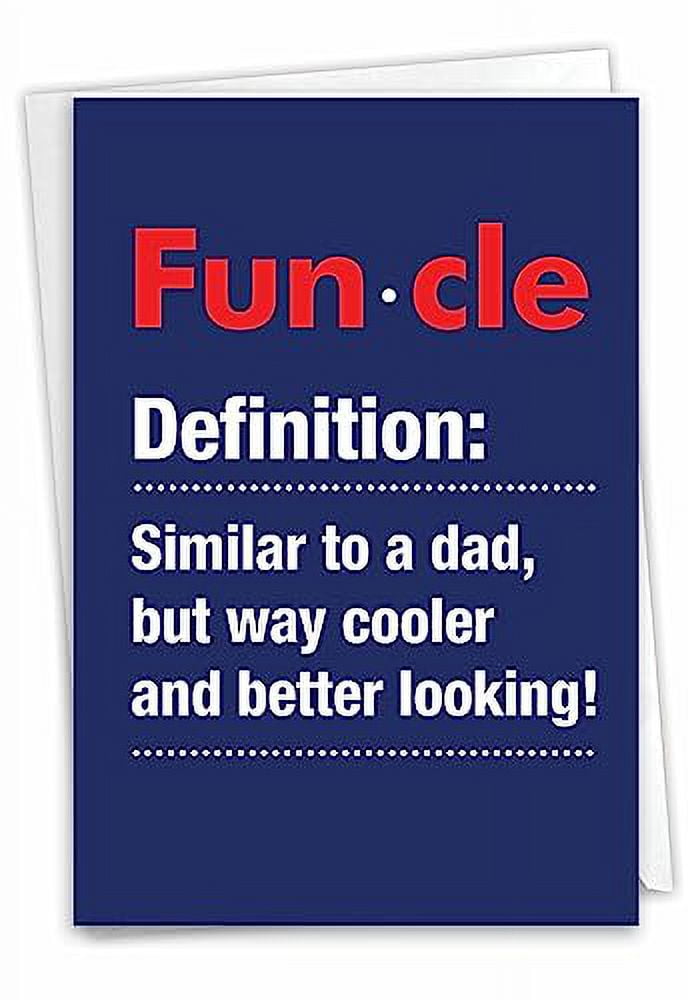 NobleWorks - 1 Funny Happy Birthday Notecard - Uncle Humor Greeting ...