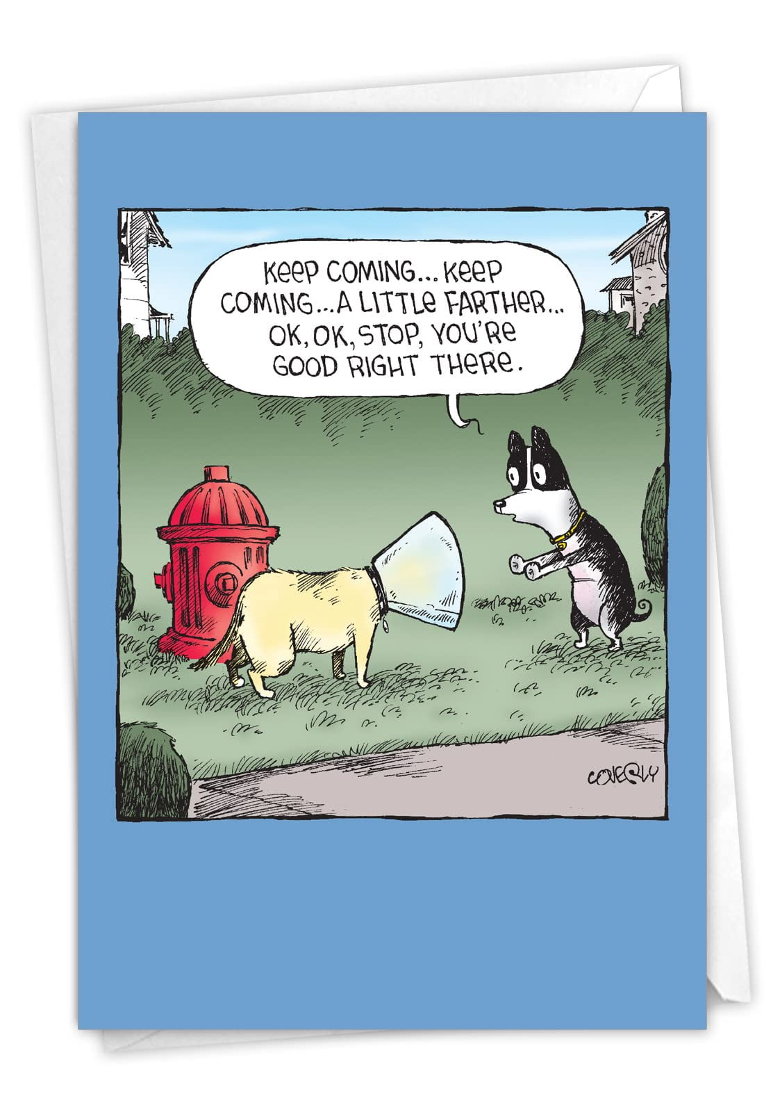 NobleWorks - 1 Funny Thank You Greeting Card - Cartoon Thanks and ...