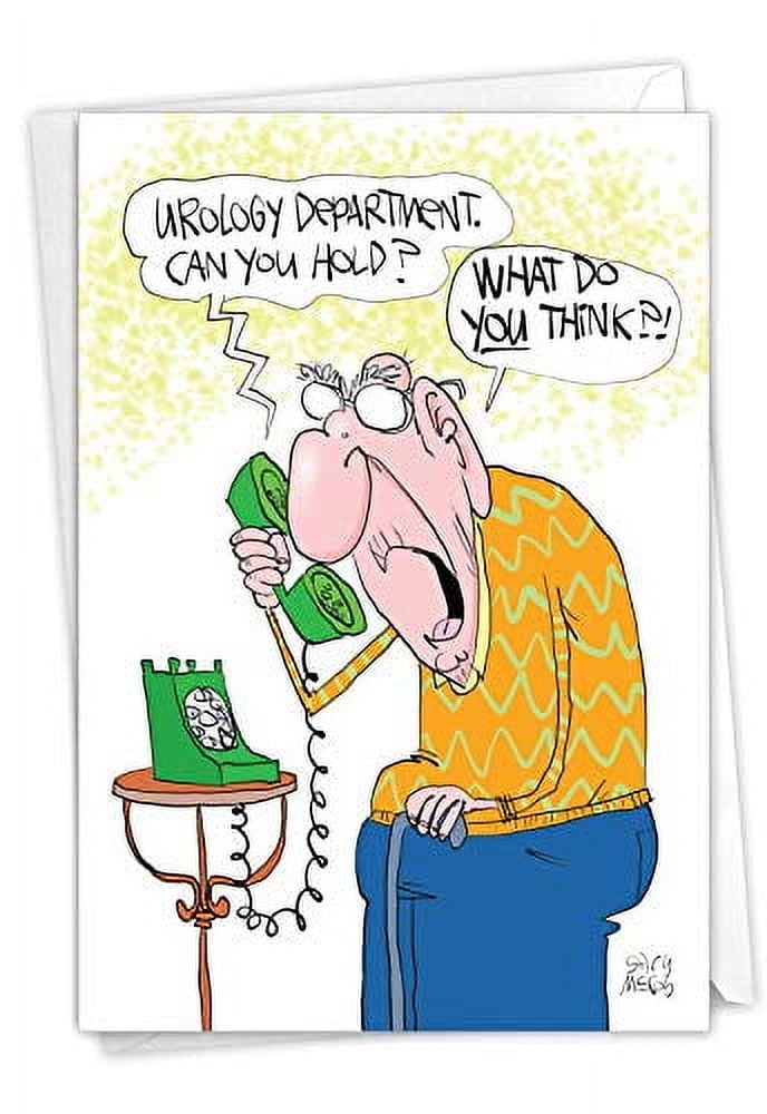 NobleWorks - 1 Happy Birthday Card with Funny Cartoons - Mature Humor ...