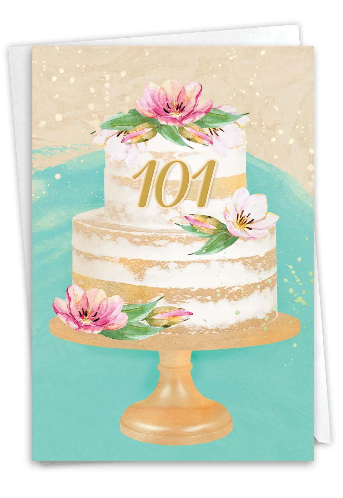 NobleWorks 101th Milestone Birthday Greeting Card with 5 x 7 Inch ...