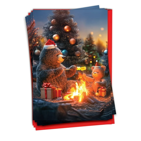 NobleWorks 12 Christmas Greeting Cards with Envelopes (1 Design, 12 ...