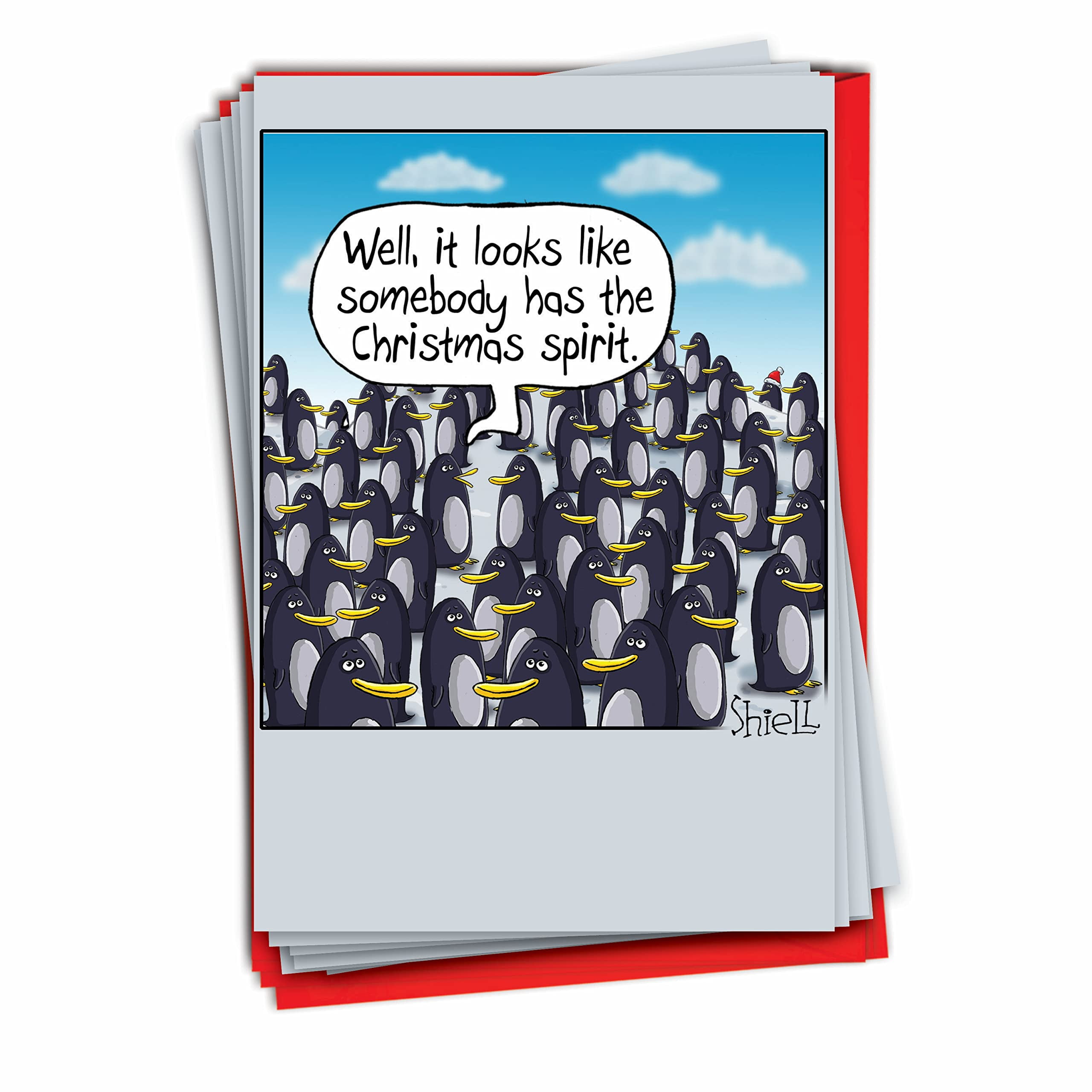 NobleWorks - 12 Hilarious Christmas Greeting Cards - Funny Boxed ...