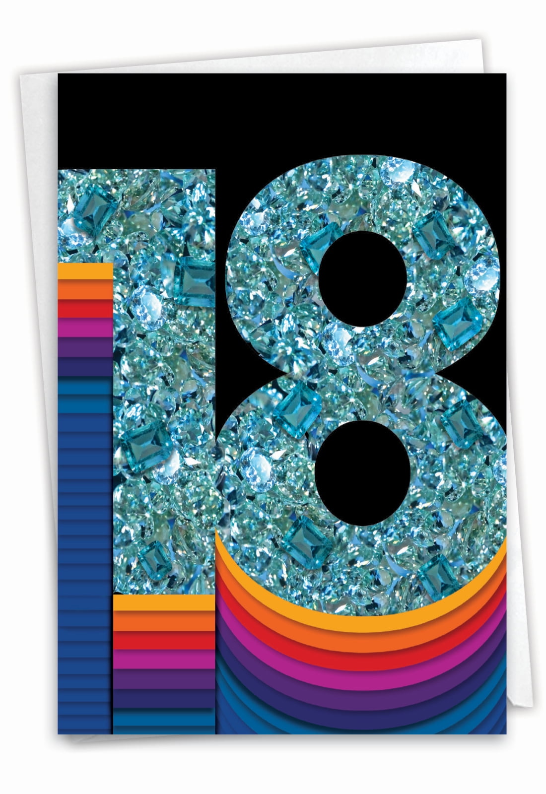 NobleWorks 18th Milestone Birthday Greeting Card with 5 x 7 Inch ...