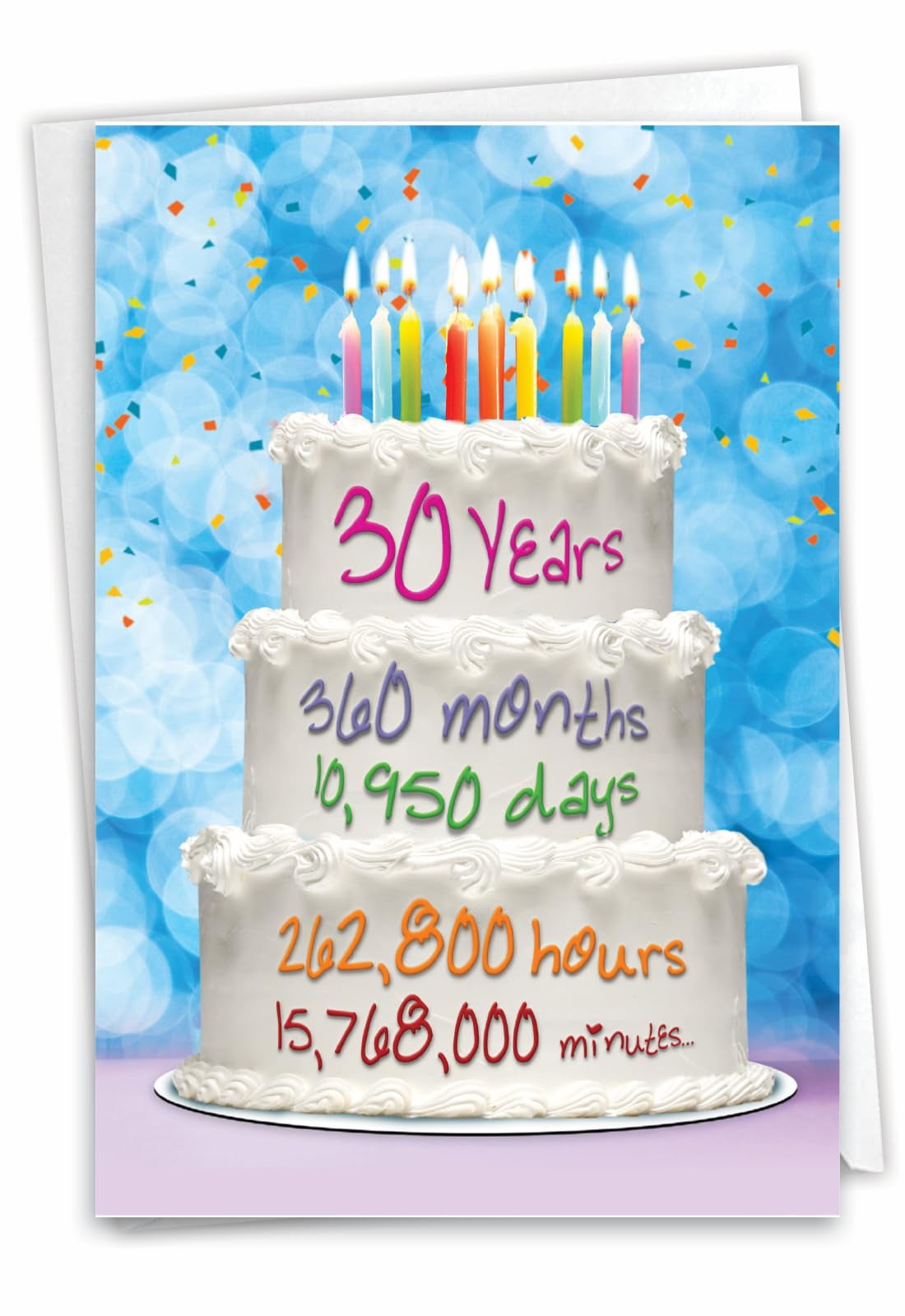 NobleWorks - 30th Happy Birthday Card Funny - Joke Notecard for ...