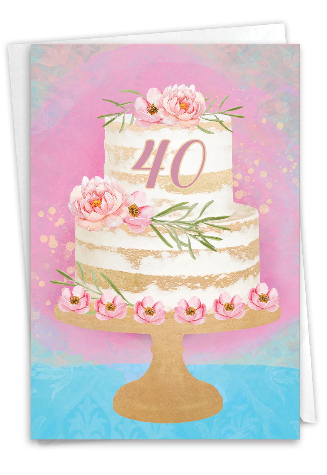 NobleWorks 40th Milestone Birthday Greeting Card with 5 x 7 Inch ...