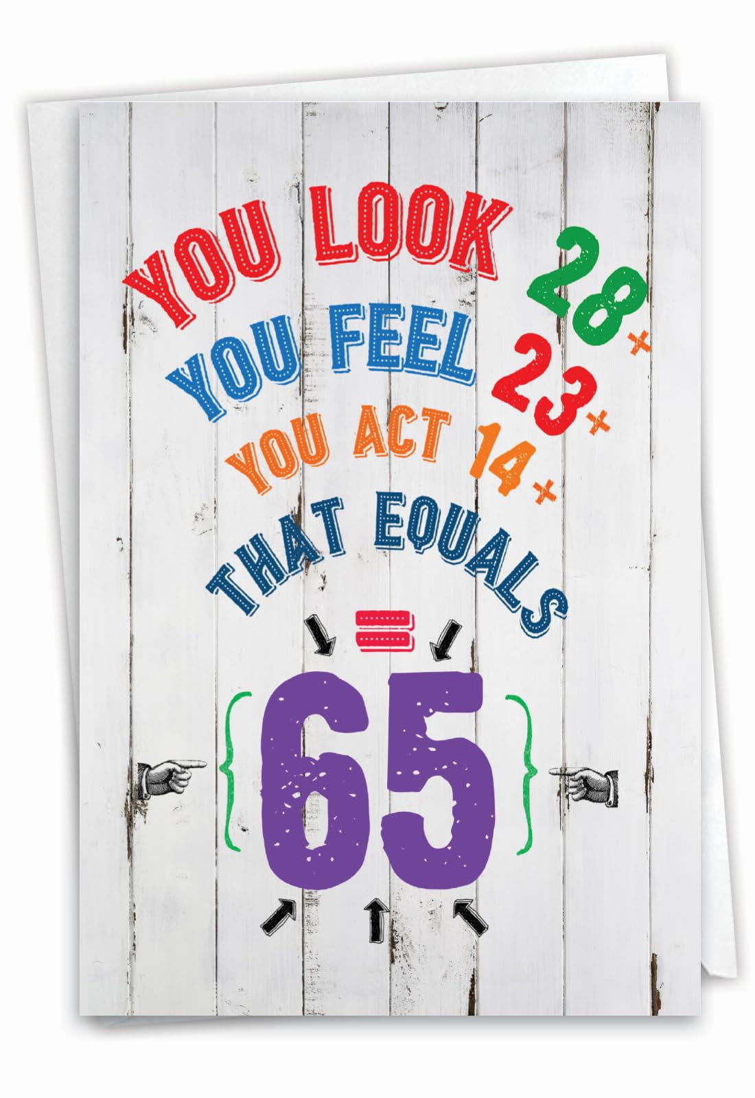 NobleWorks - 65th Milestone Birthday Card SMRwith Envelope - Fun ...