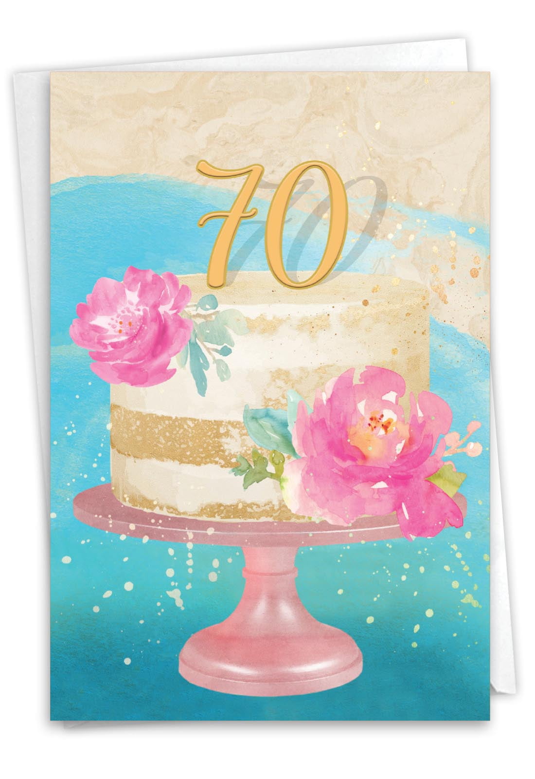 NobleWorks 70th Milestone Birthday Greeting Card with 5 x 7 Inch ...
