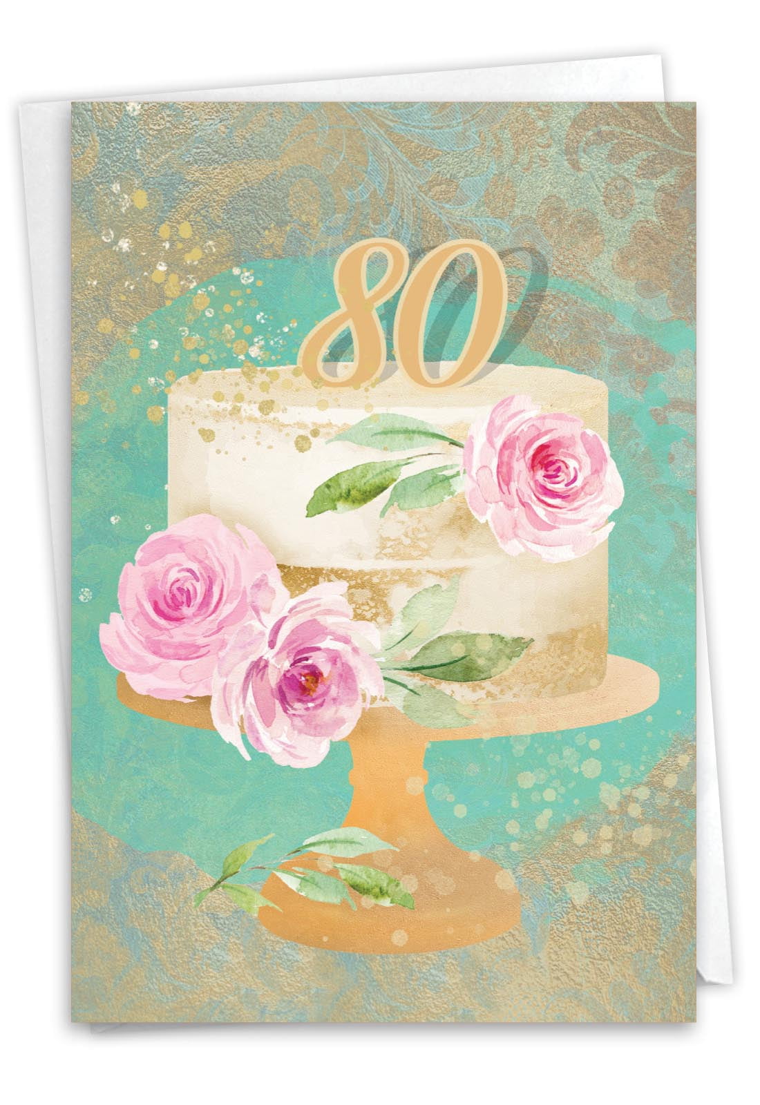 NobleWorks 80th Milestone Birthday Greeting Card with 5 x 7 Inch ...