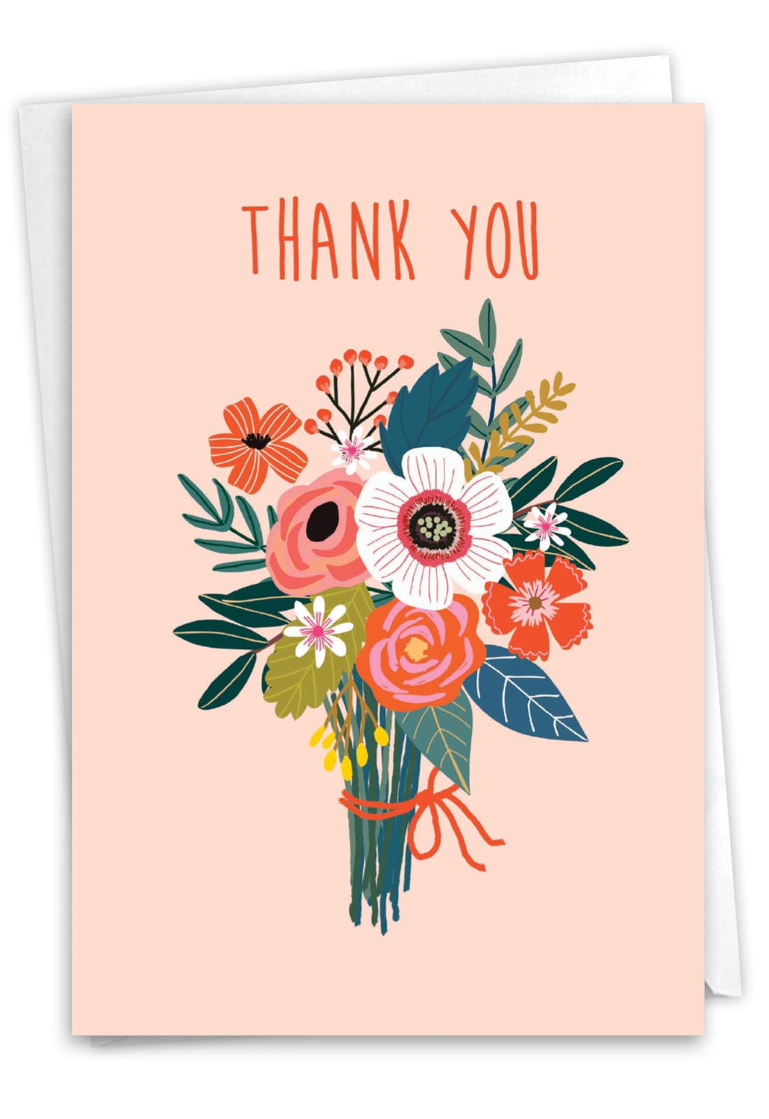 NobleWorks Birthday Thank You Greeting Card with 5 x 7 Inch Envelope (1 ...