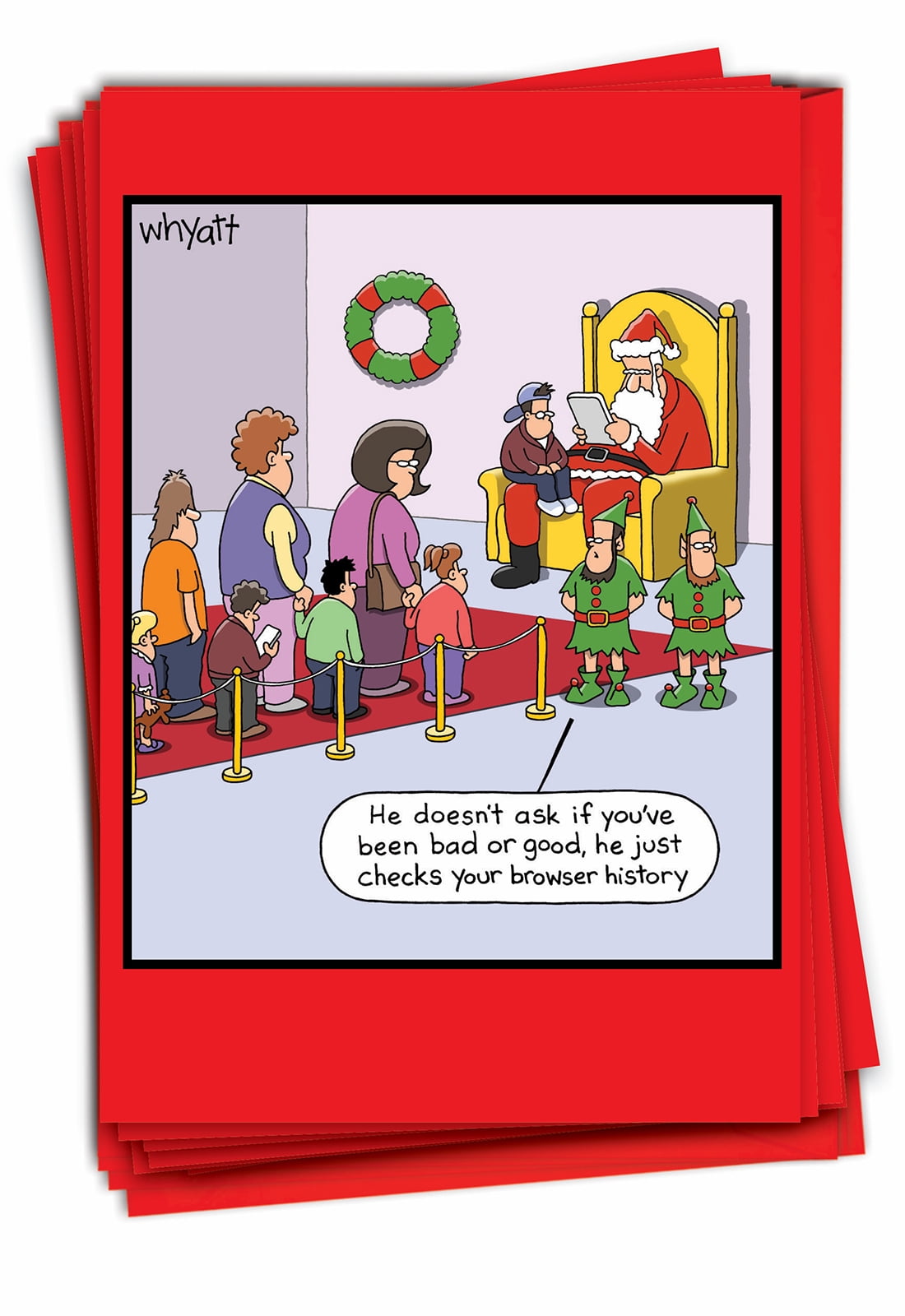 NobleWorks, Browser History - 12 Funny Christmas Cards Boxed - Bulk Set ...