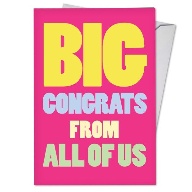 NobleWorks - C3893CGG Humorous Congratulations Greeting Card 'Big ...