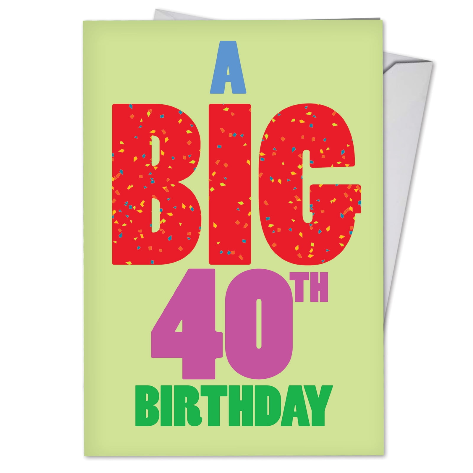 NobleWorks - C3939BDG Funny Birthday Card 'Big 40 Birthday' with ...