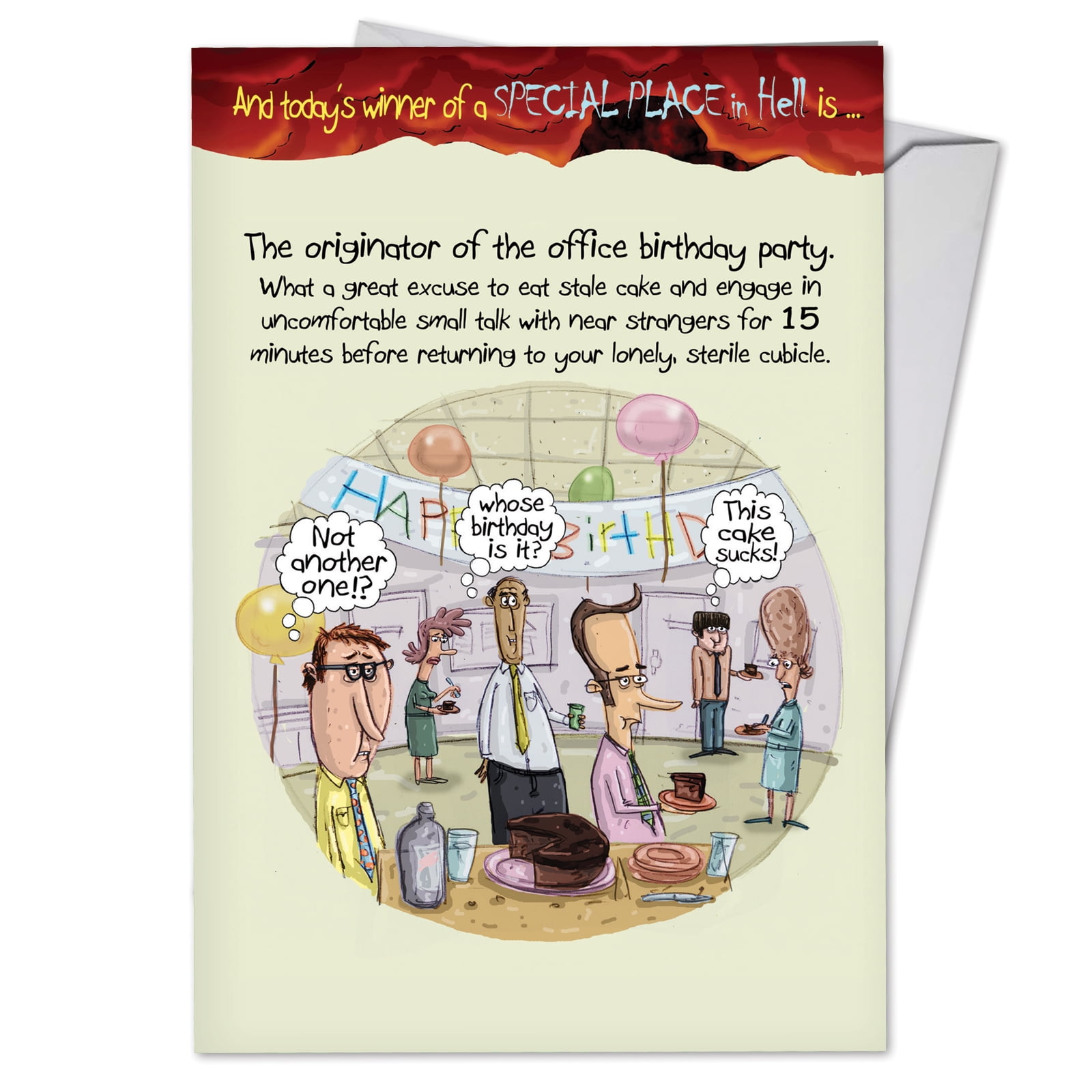 NobleWorks - C4023BDG Hilarious Birthday Greeting Card 'Office Birthday ...