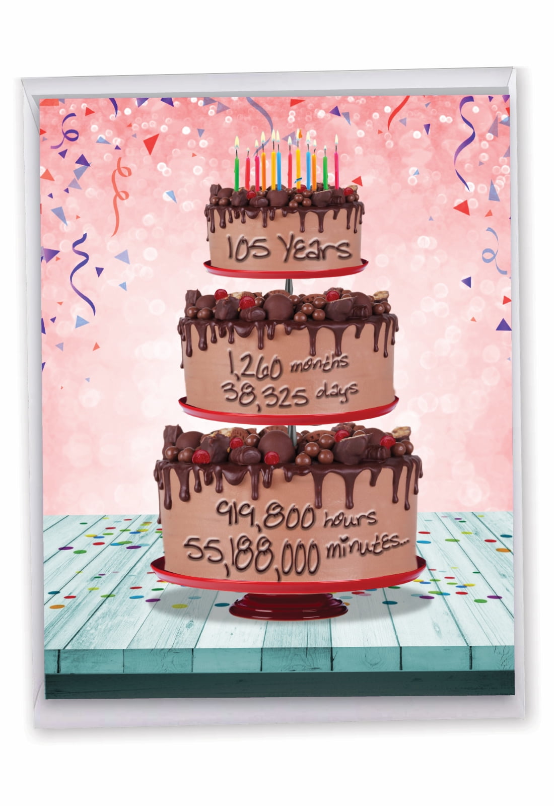 NobleWorks Extra Large Funny 105th Milestone Birthday Greeting Card 8.5 ...