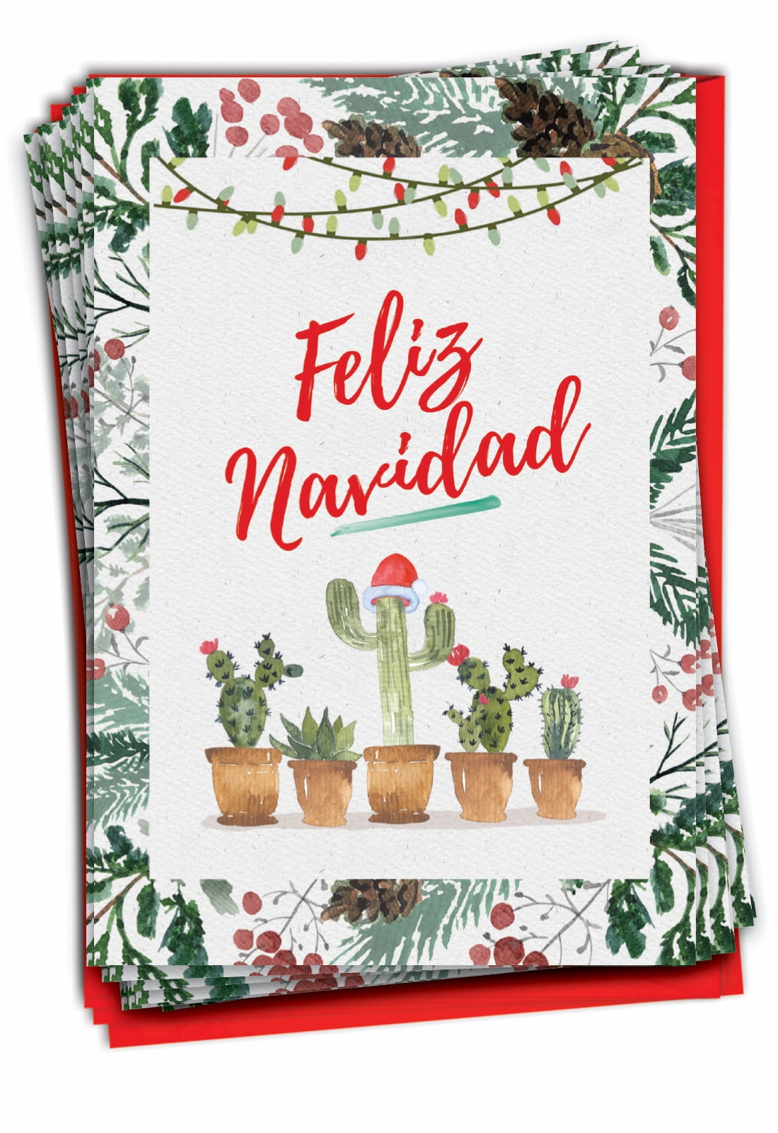 NobleWorks, Feliz Navidad - 36 Spanish Christmas Cards Boxed - Bulk Set ...