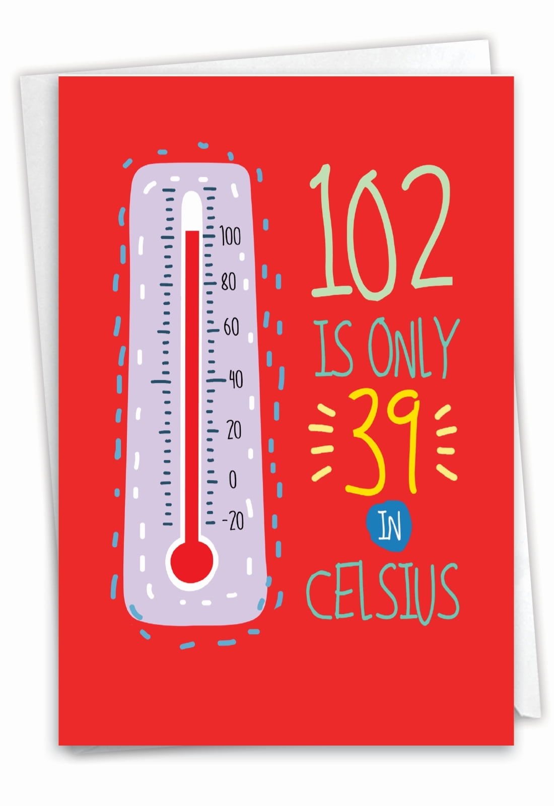 NobleWorks Funny 102th Milestone Birthday Greeting Card with 5 x 7 Inch ...