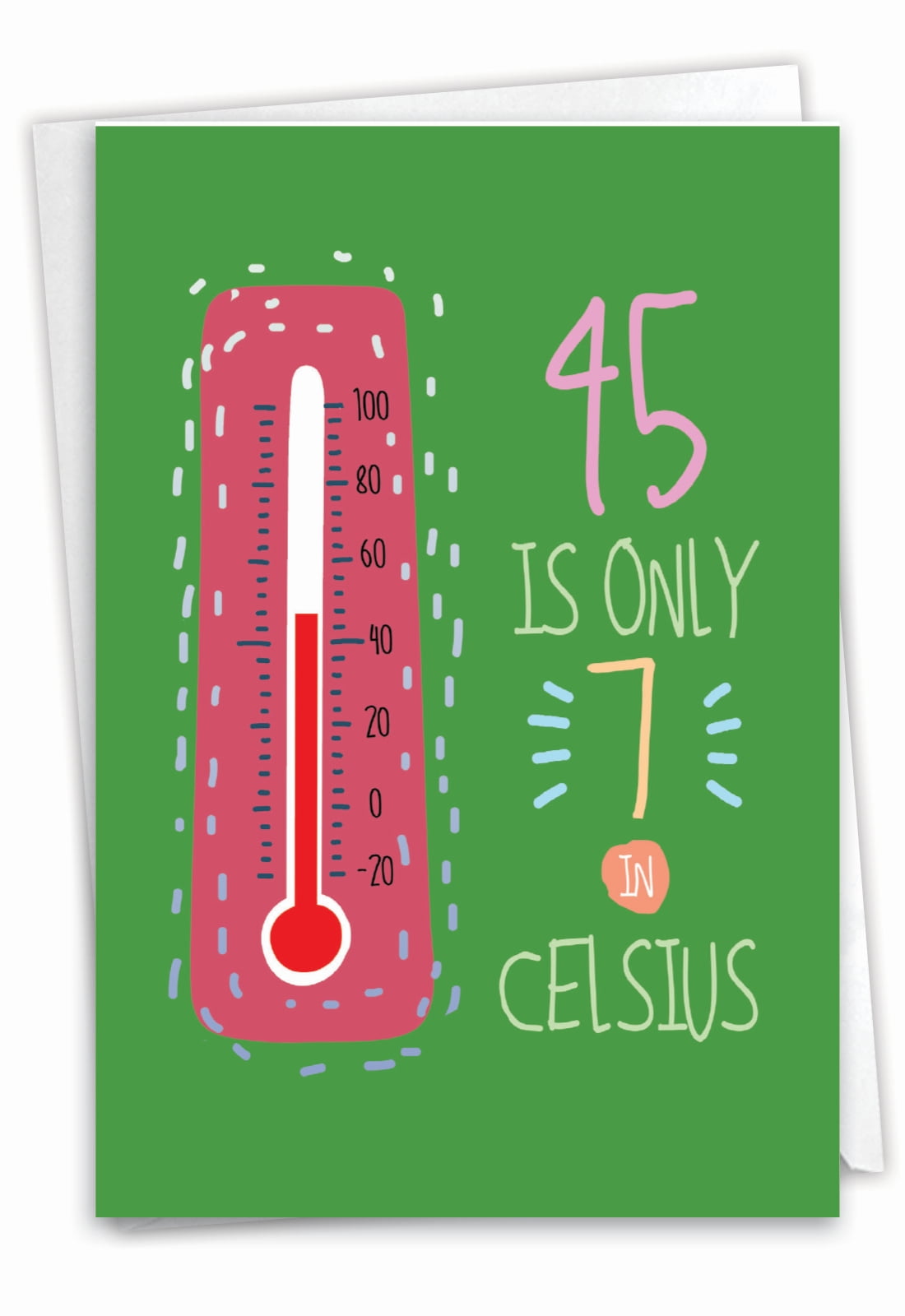 NobleWorks Funny 45th Milestone Birthday Greeting Card with 5 x 7 Inch ...