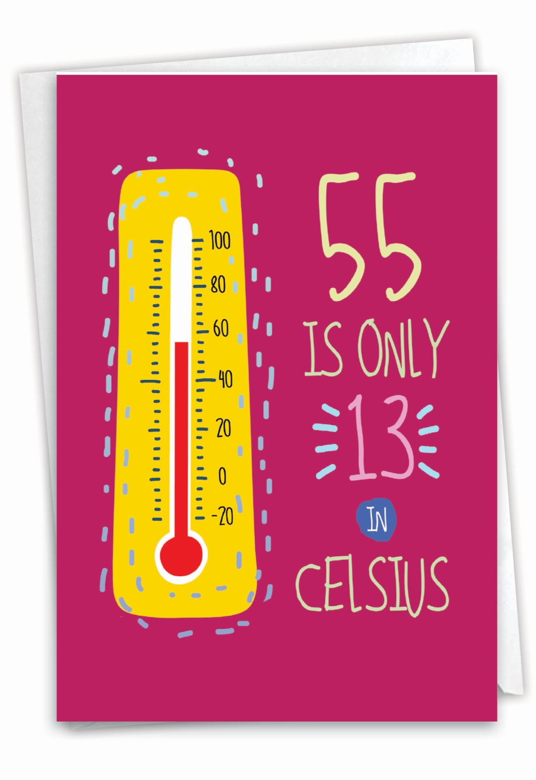 NobleWorks Funny 55th Milestone Birthday Greeting Card with 5 x 7 Inch ...