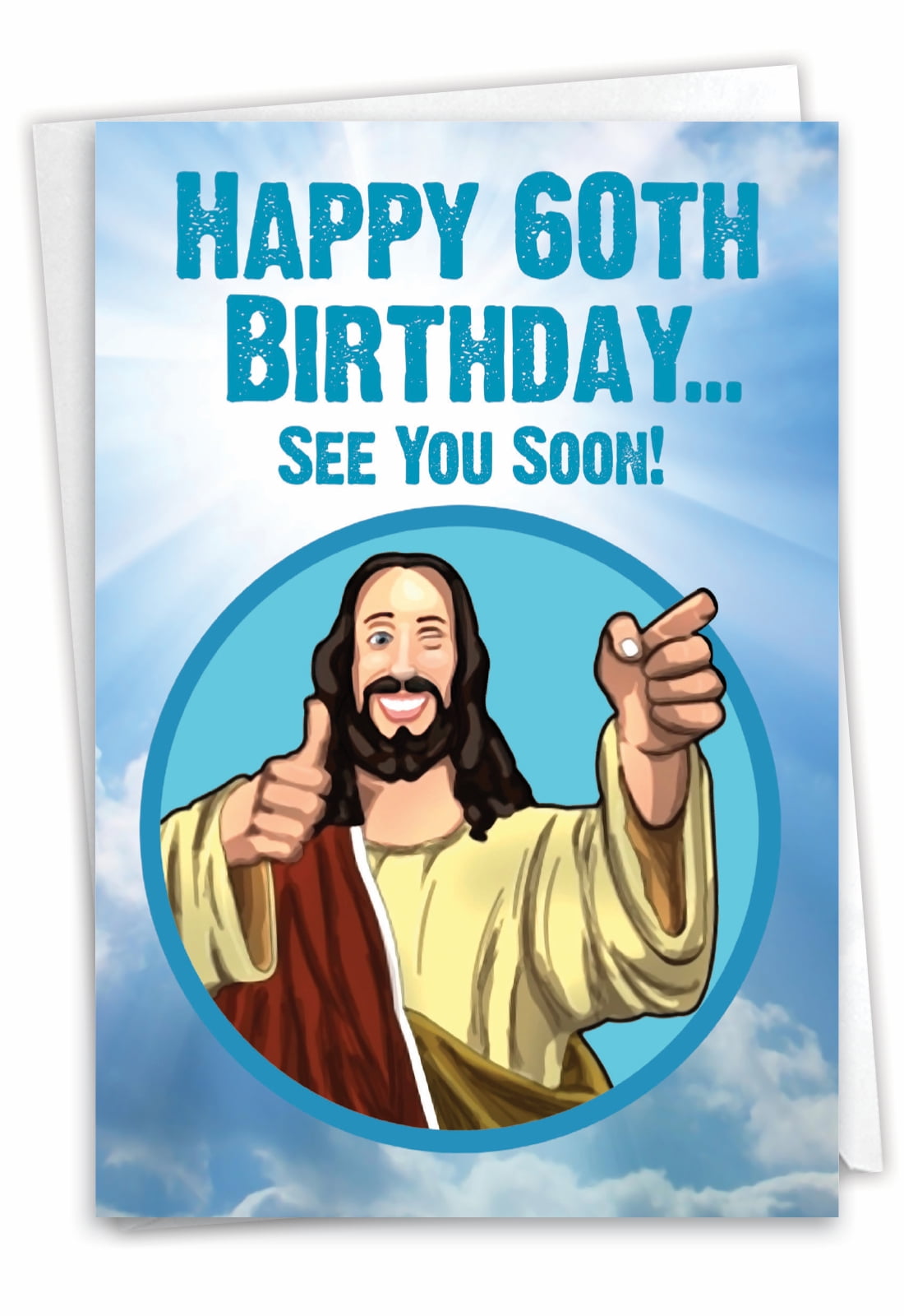 NobleWorks Funny 60th Milestone Birthday Greeting Card with 5 x 7 Inch ...