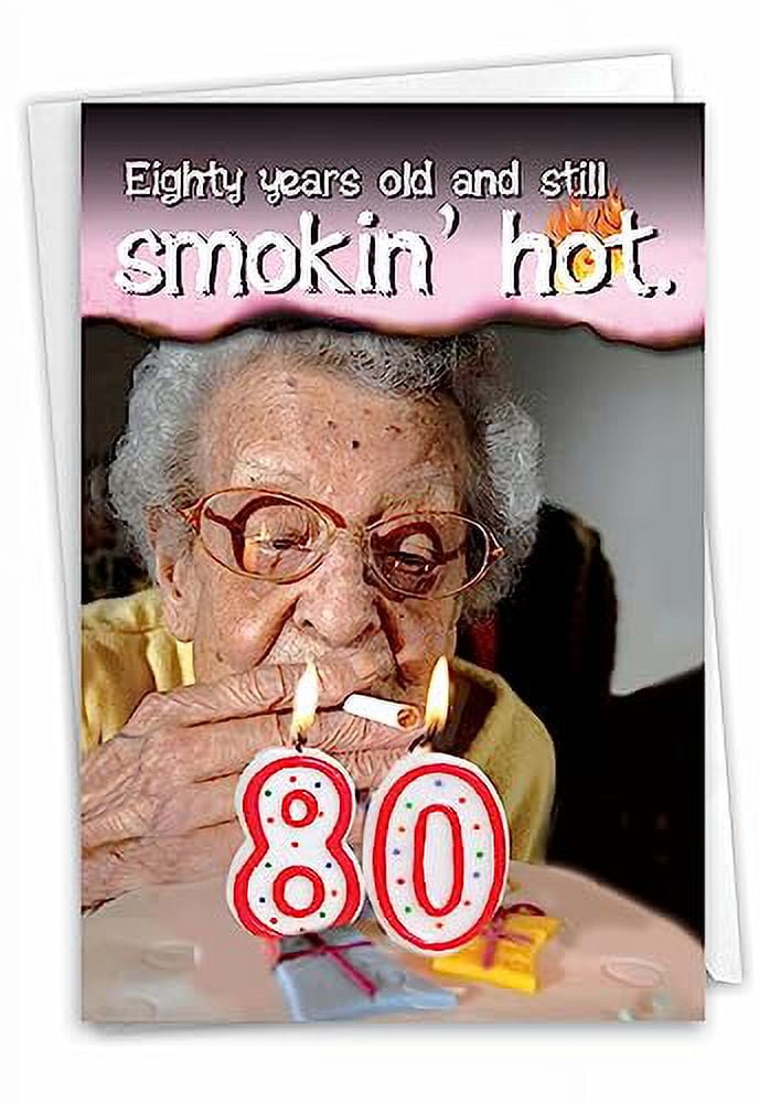 NobleWorks - Funny 80th Birthday Greeting Card - Women Grandma Humor ...
