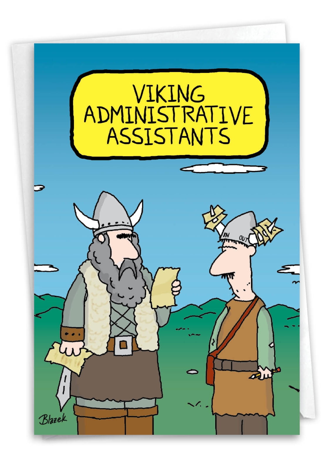 NobleWorks Funny Administrative Professionals Day Greeting Card with 5 ...