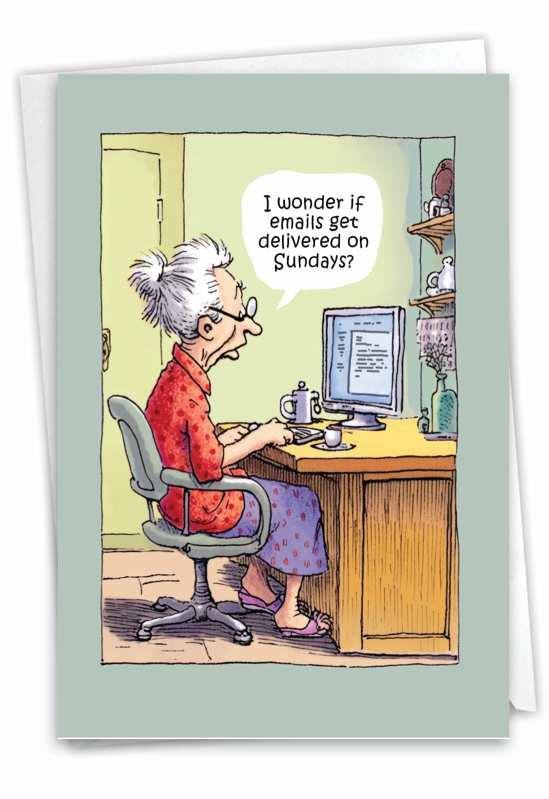 NobleWorks Funny Birthday Greeting Card with 5 x 7 Inch Envelope (1 ...