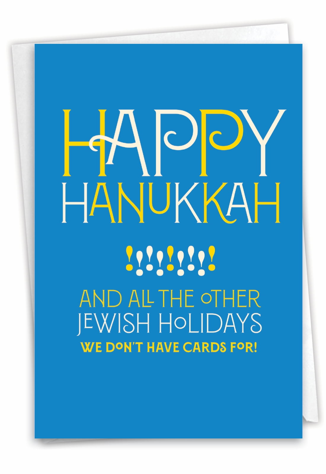 NobleWorks Funny Chanukah Greeting Card with 5 x 7 Inch Envelope (1 ...