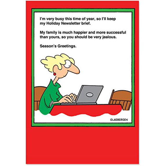 NobleWorks Funny Christmas Greeting Card with 5 x 7 Inch Envelope (1 ...