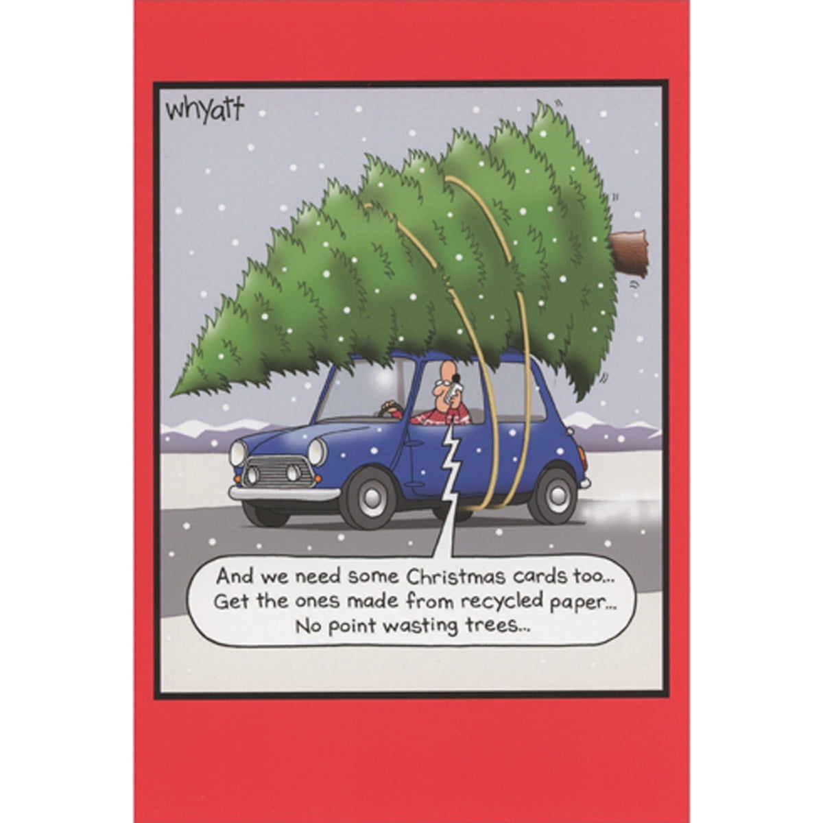 NobleWorks Funny Christmas Greeting Card with 5 x 7 Inch Envelope (1 ...