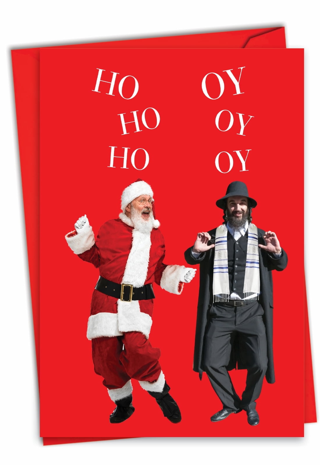 NobleWorks Funny Christmas Paper Card with 5 x 7 Inch Envelope (1 Card ...