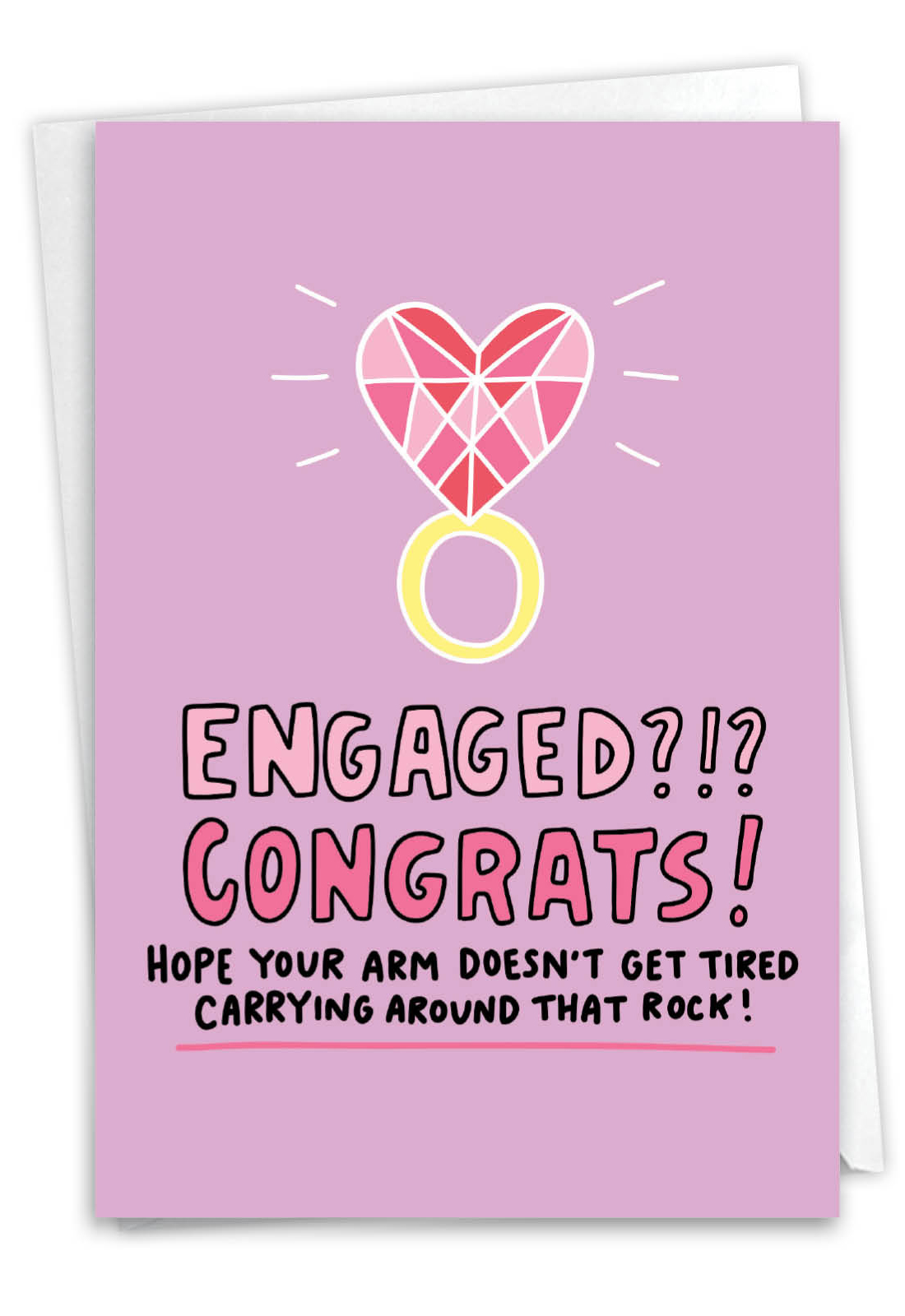 NobleWorks Funny Engagement Paper Card with 5 x 7 Inch Envelope (1 Card ...