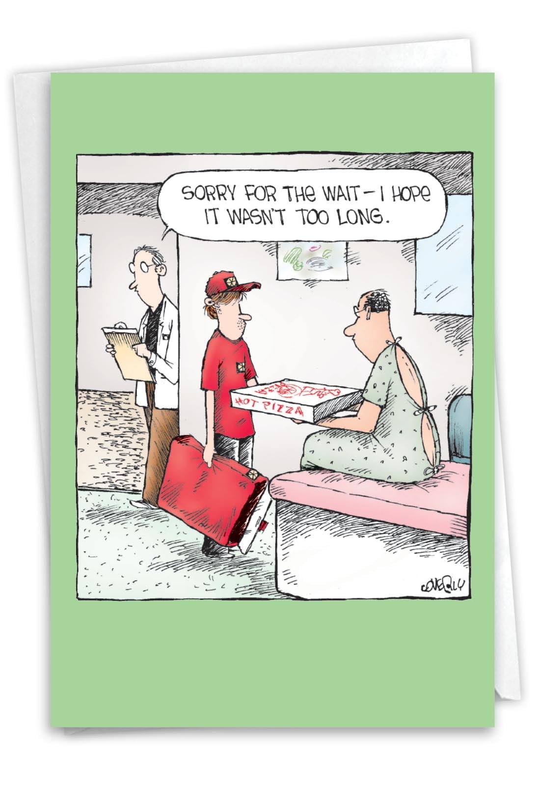 NobleWorks Funny Get Well Greeting Card with 5 x 7 Inch Envelope (1 ...