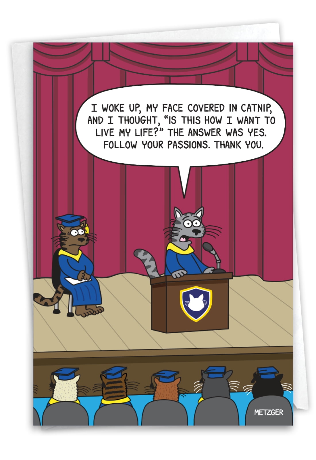 NobleWorks Funny Graduation Greeting Card (Graduate) with 5 x 7 Inch ...