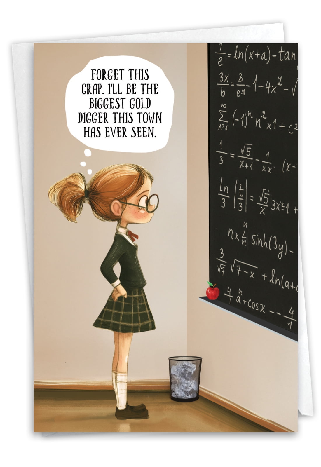 NobleWorks Funny Graduation Greeting Card with 5 x 7 Inch Envelope (1 ...