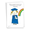 NobleWorks Funny Graduation Greeting Card with 5 x 7 Inch Envelope (1 ...