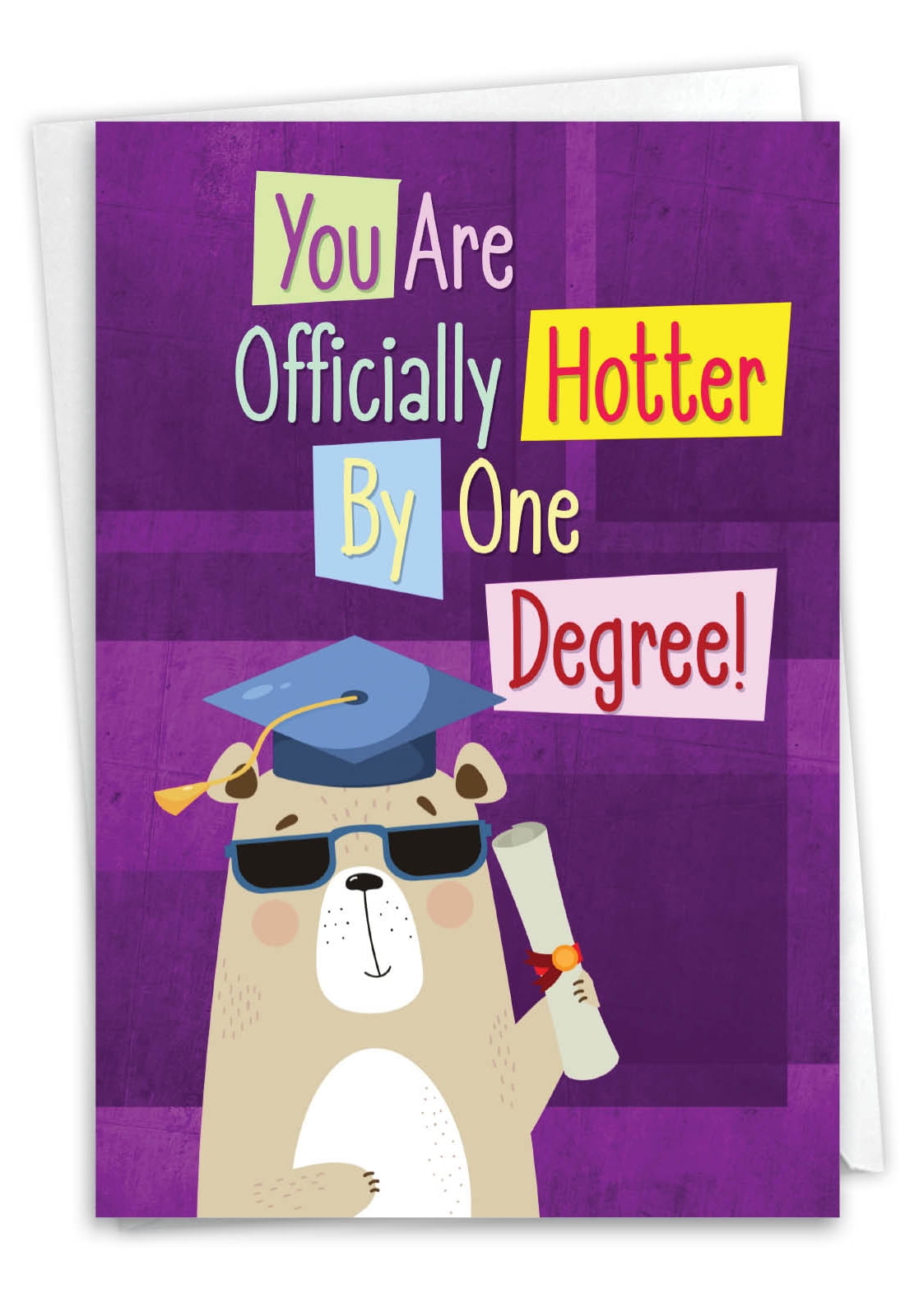 NobleWorks Funny Graduation Greeting Card with 5 x 7 Inch Envelope (1 ...