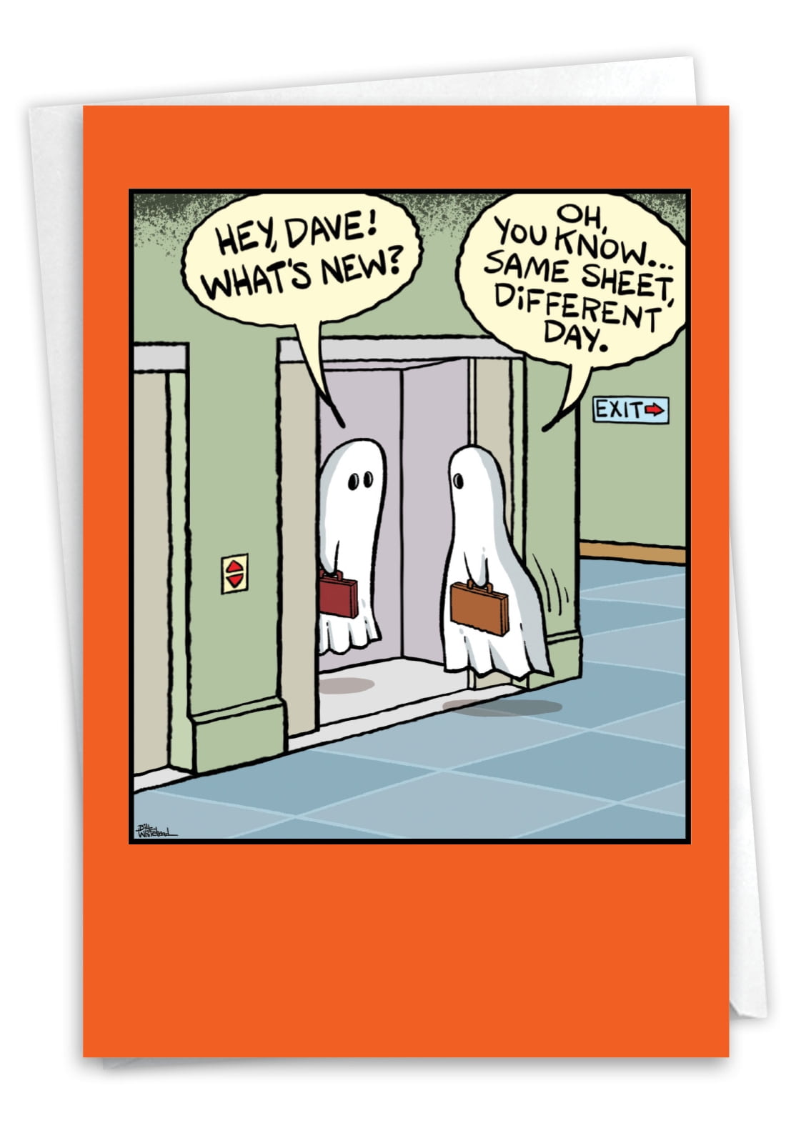 NobleWorks Funny Halloween Greeting Card with 5 x 7 Inch Envelope (1 ...