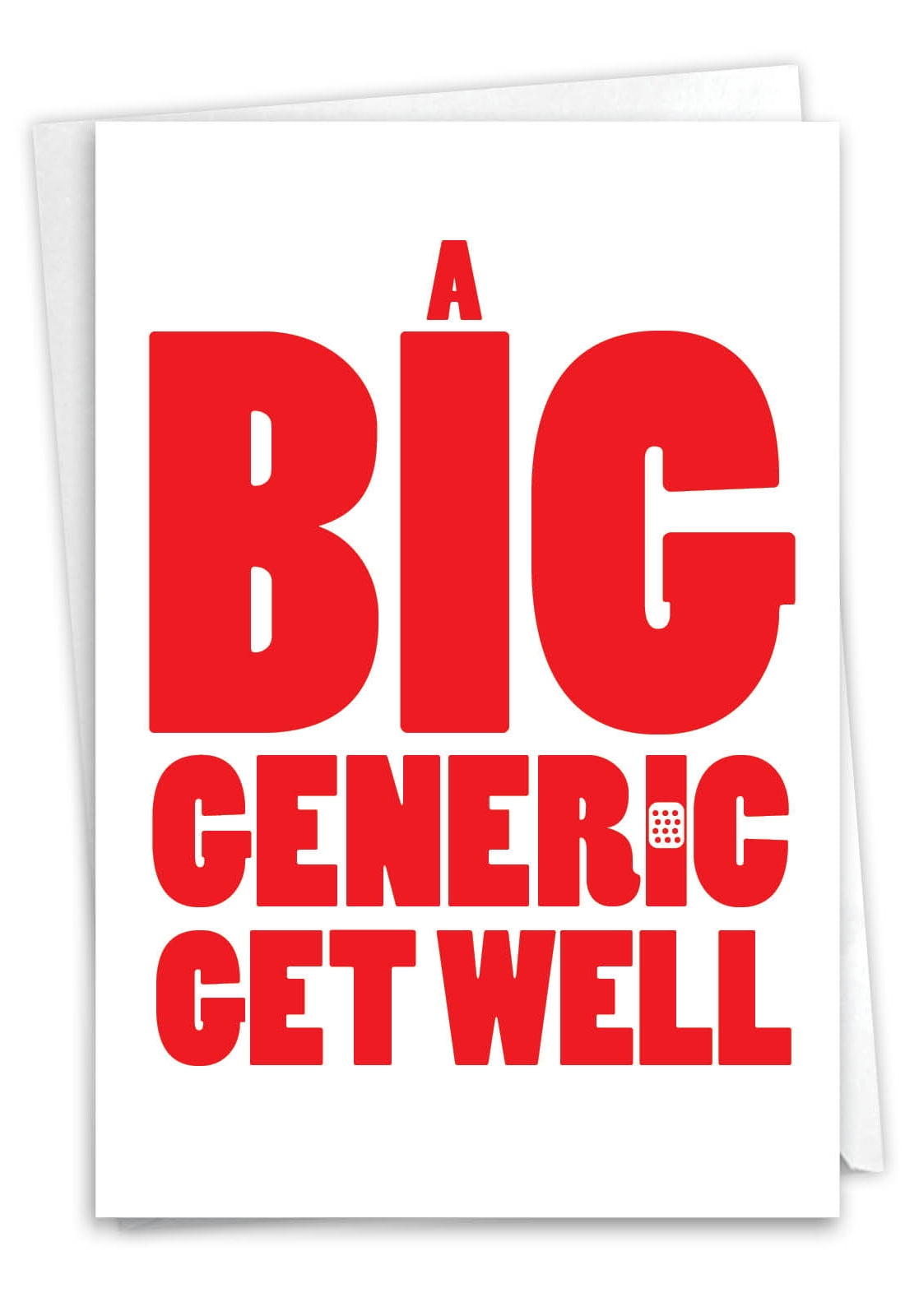 NobleWorks Get Well Greeting Card with 5 x 7 Inch Envelope (1 Card) Big ...