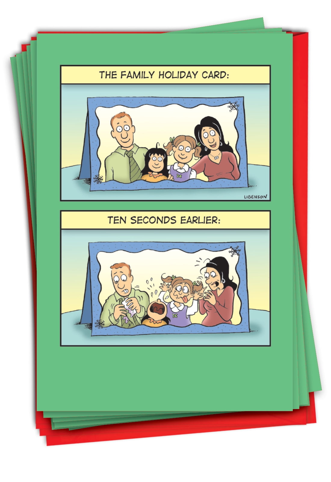 NobleWorks, Holiday Family - 12 Funny Christmas Cards Boxed - Bulk Set ...