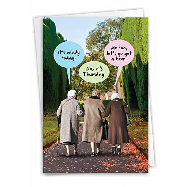 Nobleworks Hysterical Birthday Greeting Card With 5 X 7 Inch Envelope