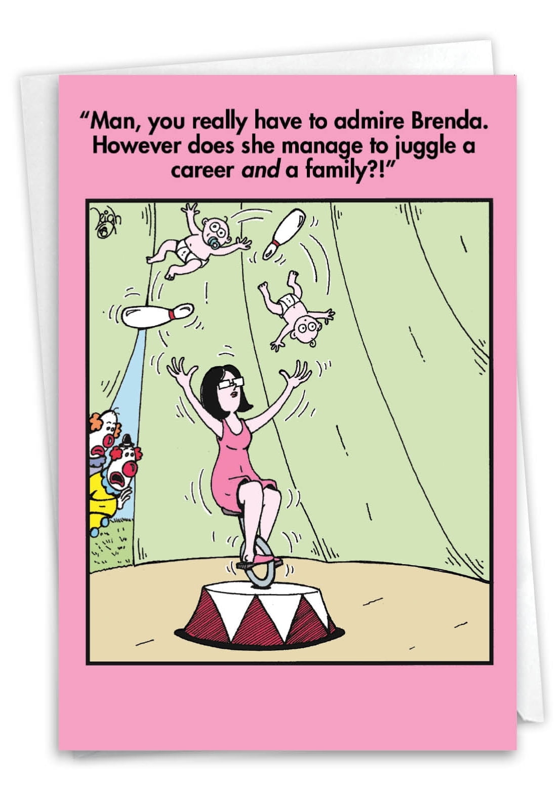 NobleWorks Hysterical Mother's Day Greeting Card with 5 x 7 Inch ...
