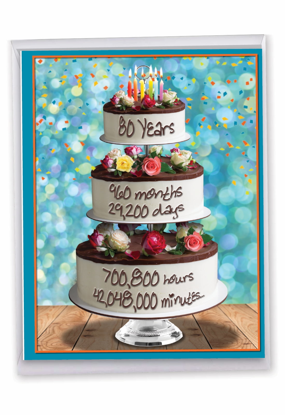 NobleWorks Jumbo Funny 80th Milestone Birthday Greeting Card 8.5 x 11 ...
