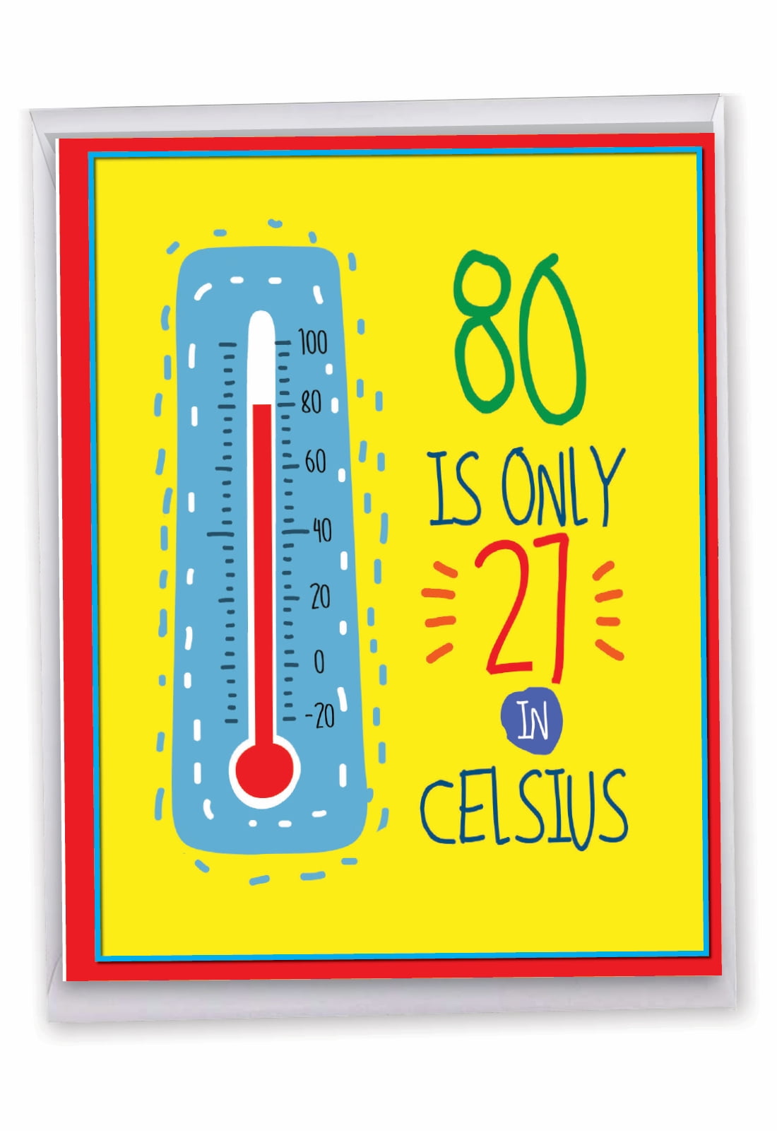 NobleWorks Jumbo Funny 80th Milestone Birthday Paper Card 8.5 x 11 Inch ...
