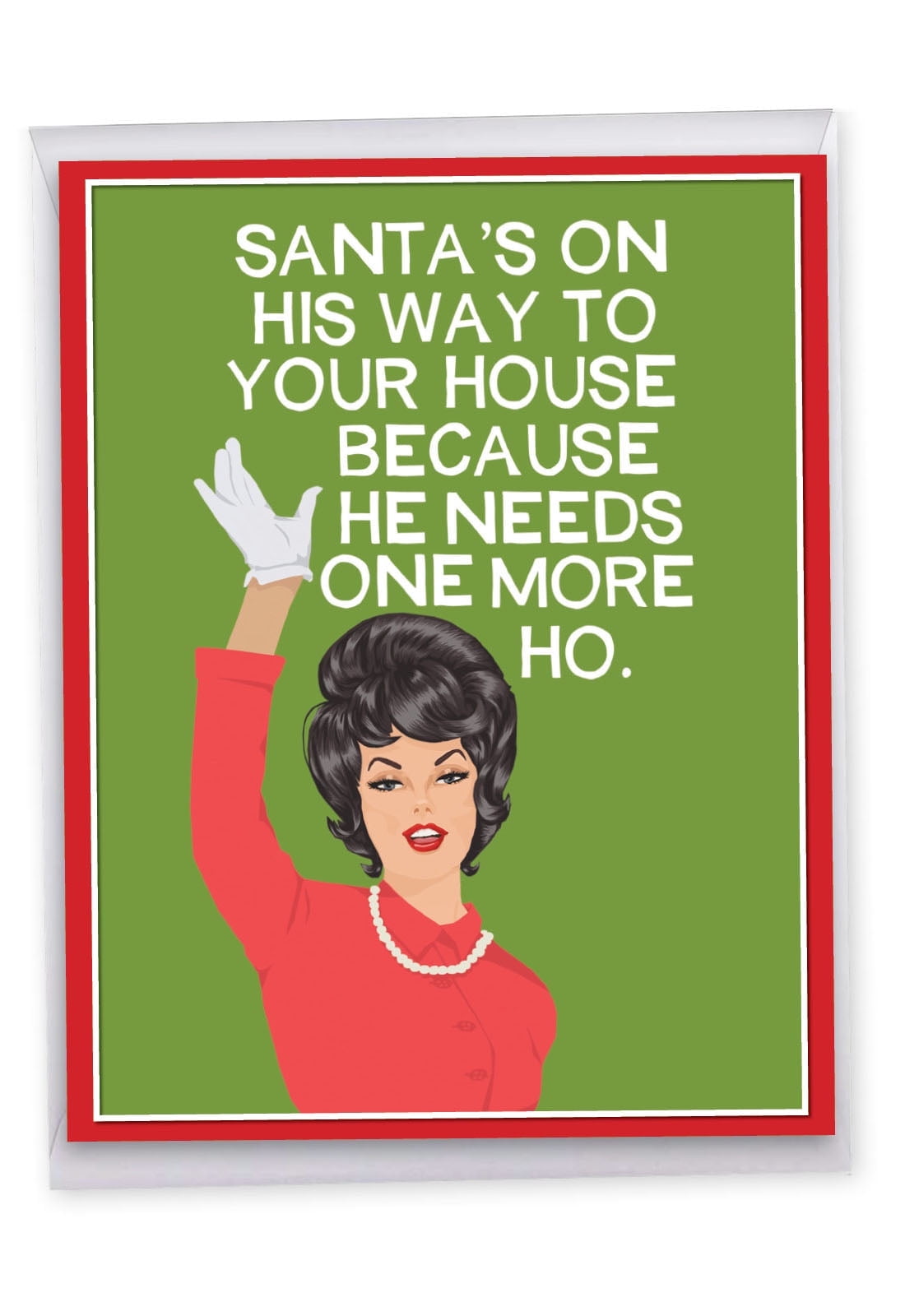 NobleWorks Jumbo Funny Christmas Paper Card From Us 8.5 x 11 Inch with ...