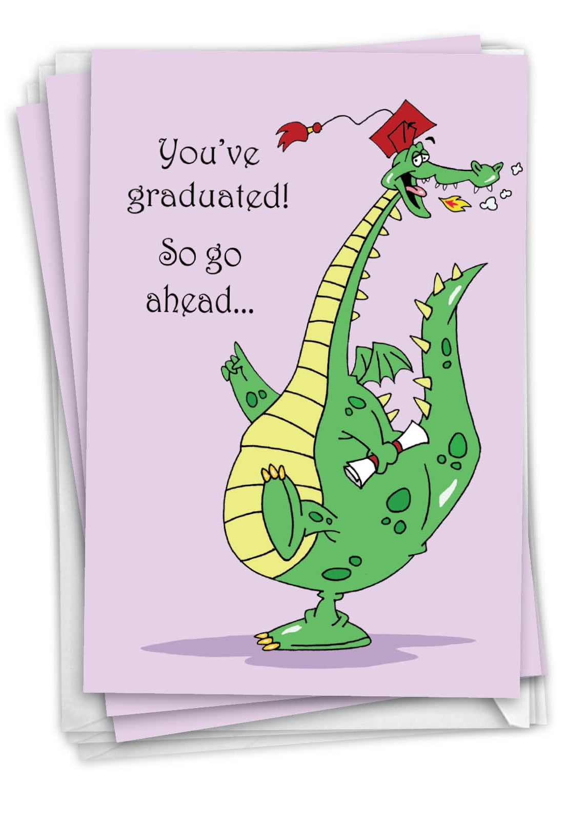 NobleWorks Pack of 3 Funny Graduation Greeting Cards (Graduate) with ...
