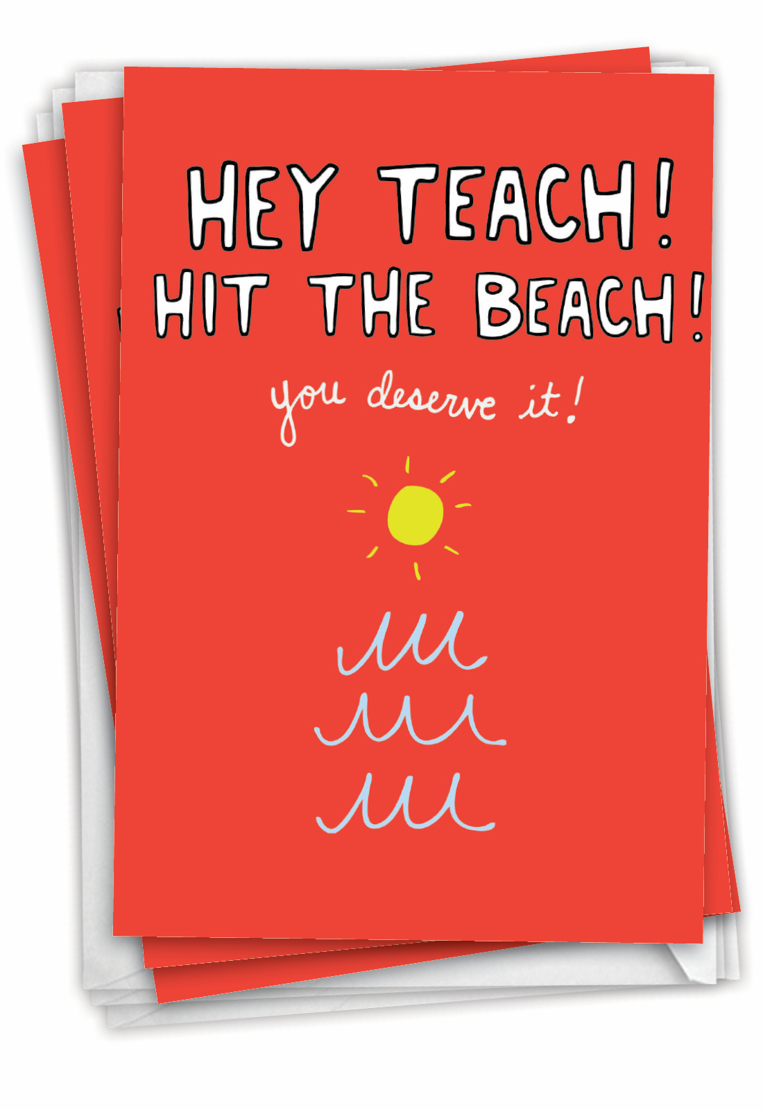 NobleWorks Pack of 3 Funny Teacher Thank You Greeting Cards with ...