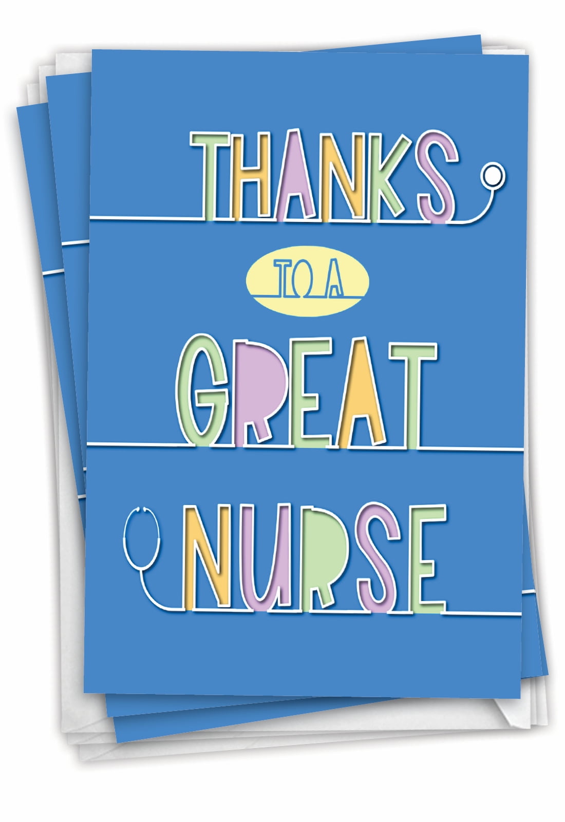 NobleWorks Pack of 3 Thank You Greeting Cards (Nurse) with Envelopes (1 ...