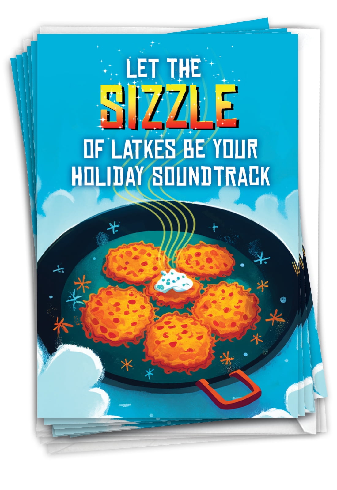 NobleWorks, Sizzle of Latkes - 12 Funny Chanukah Cards Boxed - Bulk Set ...
